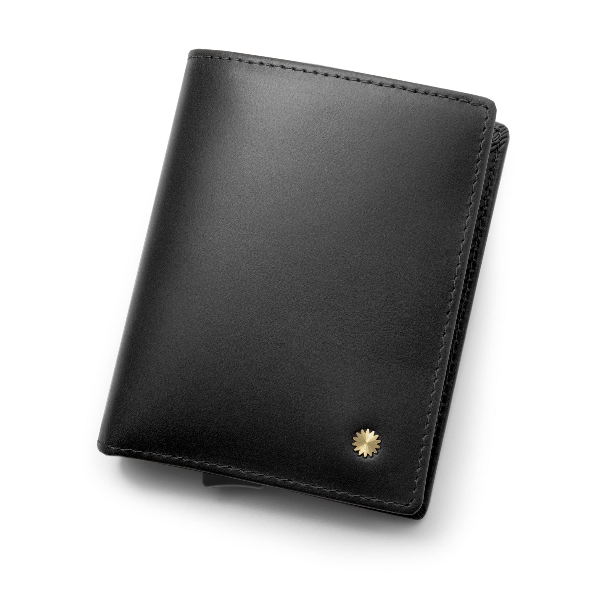 Revelot Cardholder Wallet/Genuine Leather with RFID Blocking / W1 (Black Waxed)