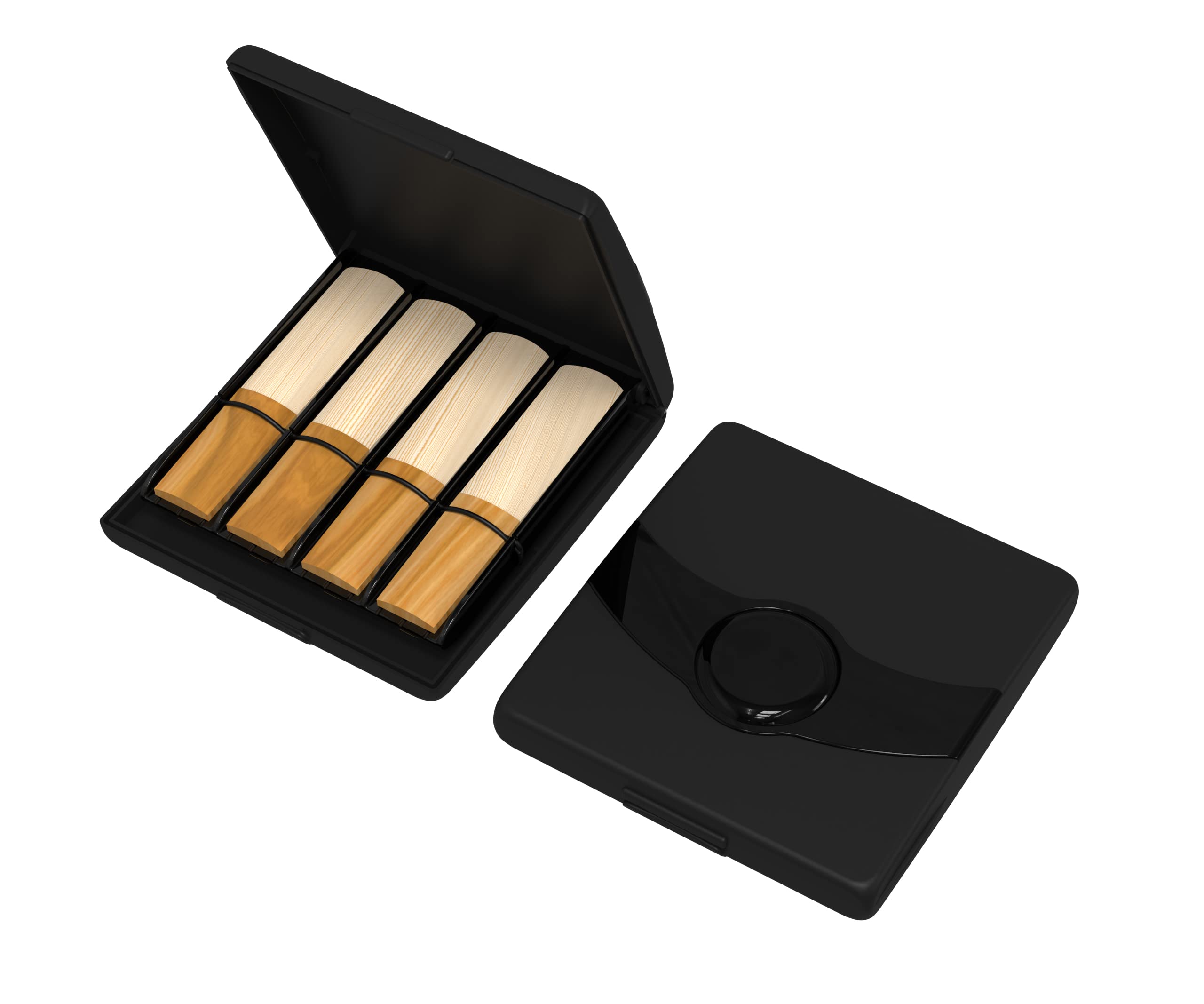 SUEWIO Reed Storage Case for Clarinet Reeds, Case for Alto Tenor Soprano Saxophone Reeds, Holds 8 Pieces (Black)