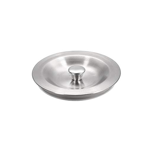 uxcell Kitchen Sink Drain Stopper Rubber Seal 80mm Stainless Steel Sealing Lid for Kitchen Sink