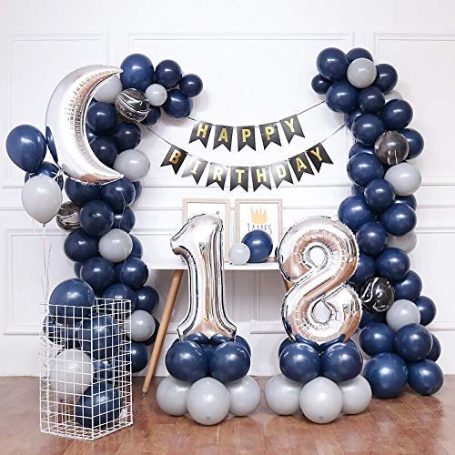 Maylai 50 Pack Navy Blue Balloons 12 Inch(Thick 3.2g/pc) for Wedding Birthday Party,Dark Blue Balloons Round Chrome Helium Balloons, Navy Balloons for Cowboy Party Decorations
