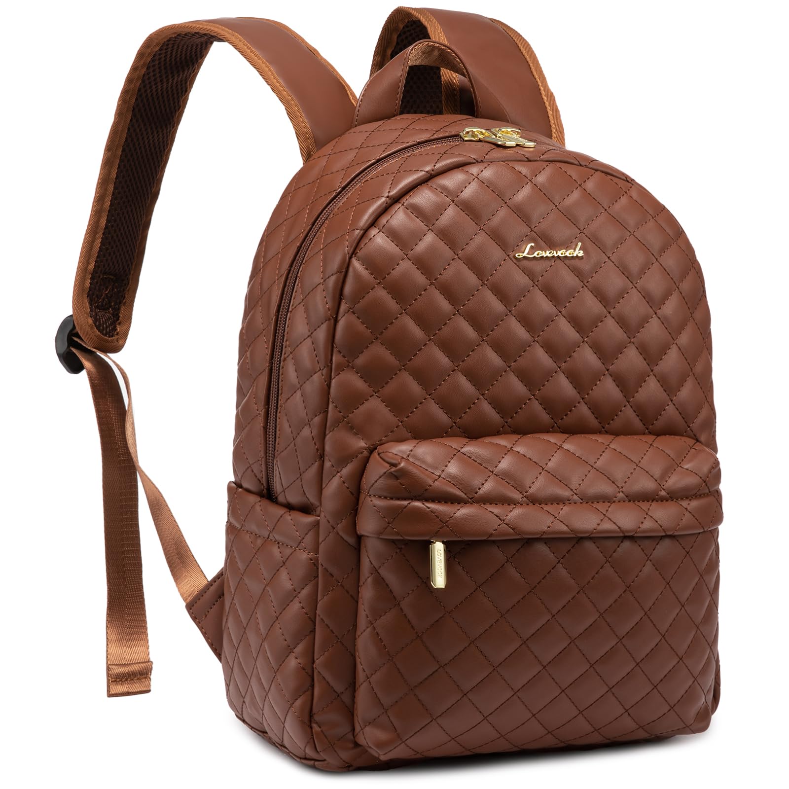 LOVEVOOK Backpack Purse for Women Fashion Mini Backpack, Waterproof Small Backpack for Women, Quilted Leather Backpacks for Work Travel Daily