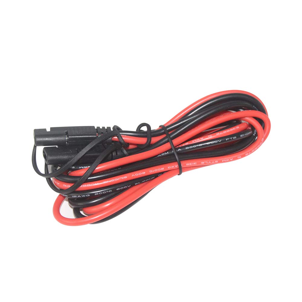 SPARKING 6FT 12AWG SAE to SAE Extension Cable 2Pin Bullet Quick Connect Heavy Duty Wire Harness with Waterproof Cap (6FT)