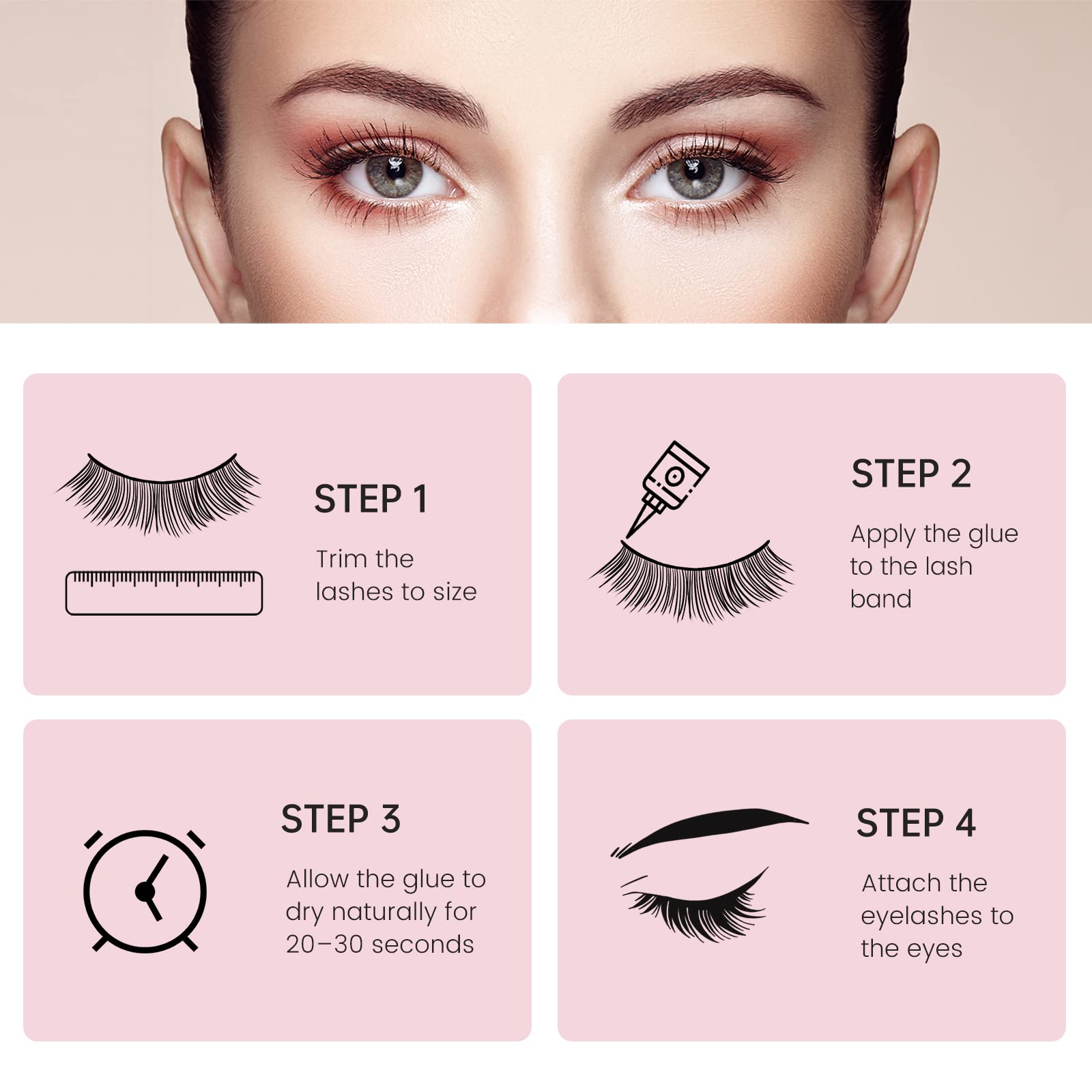 Suhome False Eyelashes Fluffy Wispy Fake Eyelashes Natural Look 10 Pairs Lightweight Cat Eye Faux Mink Lashes (F12)