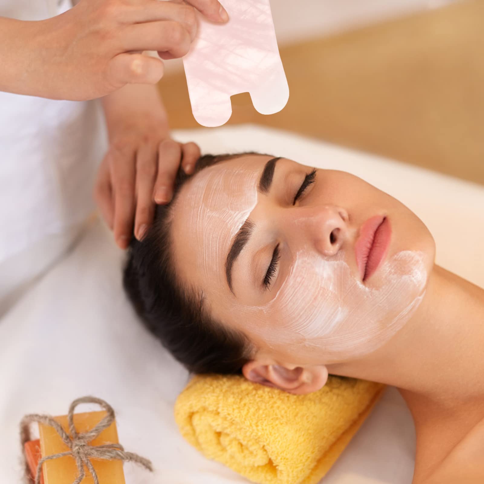 Lurrose Sheetrock Tools Natural Rose Massage Scrapping Board Face and Body Massager Piece Skin Care Tools Massagers