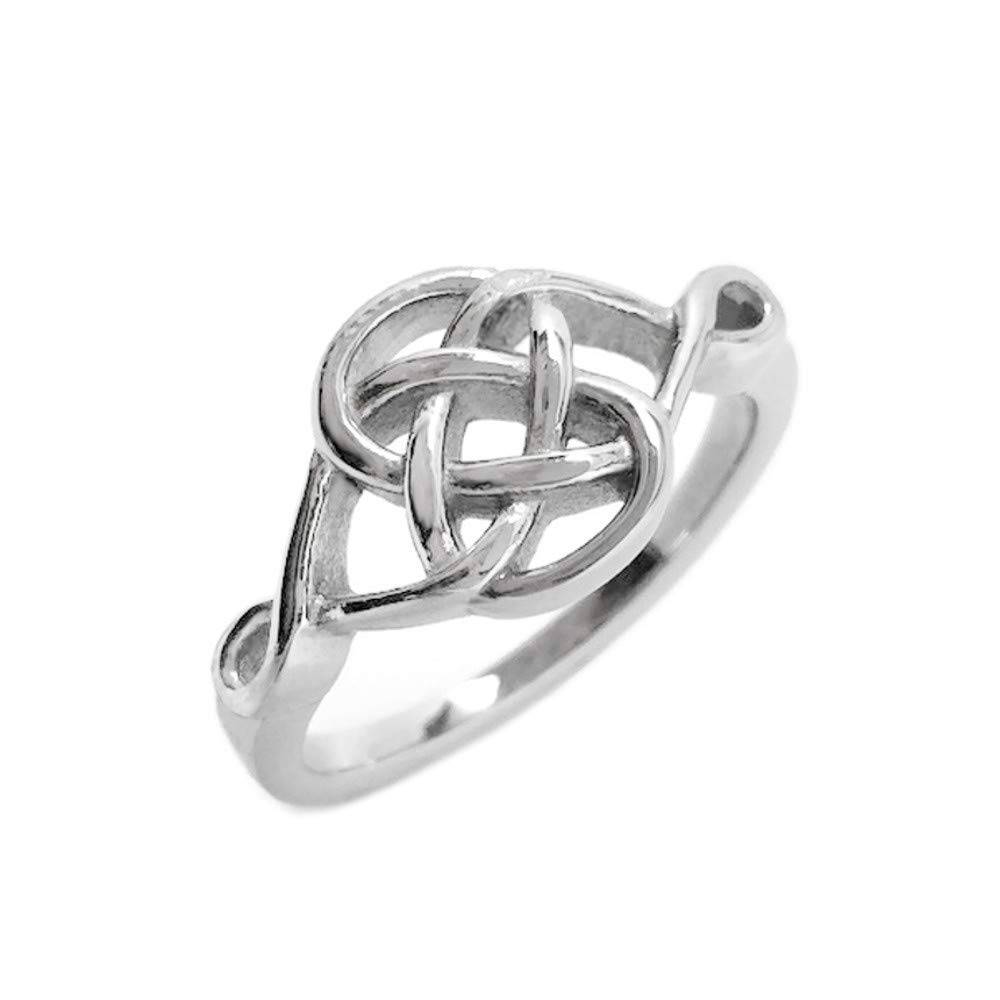 Loralyn Designs Celtic Love Knot Stainless Steel Irish Ring Womens