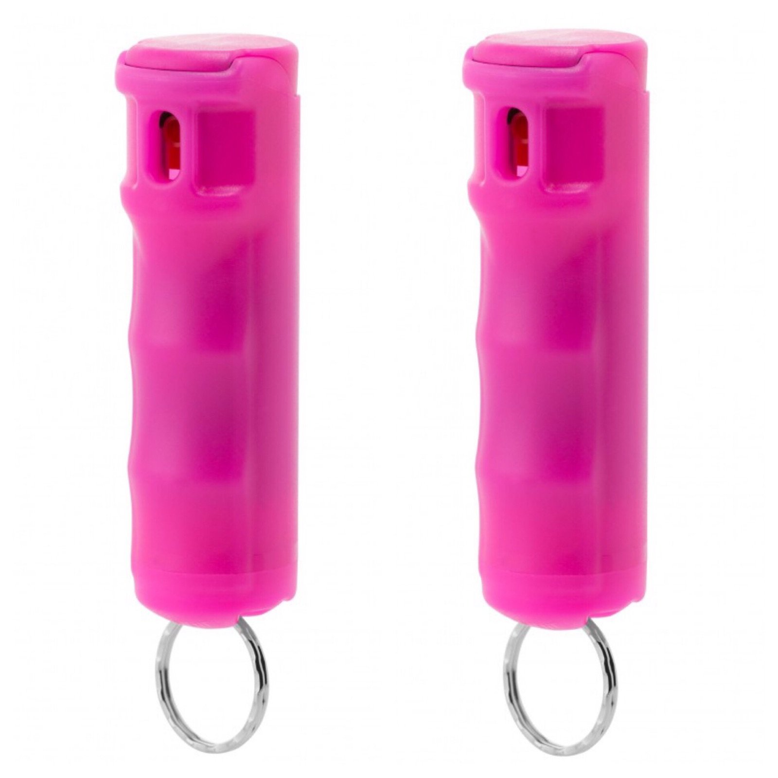 Mace Brand Personal Pepper Spray (2 Pack), Accurate 10’ Powerful Pepper Spray with Flip Top Safety Cap, Leaves UV Dye on Skin, Great for Self-Defense, Hot Pink