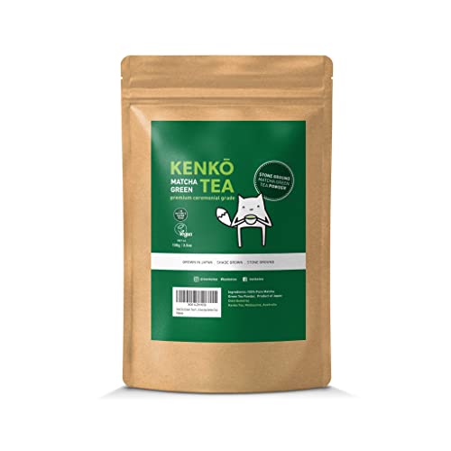 Matcha Green Tea Powder - Ceremonial Grade, First Harvest, Great Tasting, Authentic Japanese Matcha, Pure, Fresh & Healthy. 50 Servings, 100g (3.5oz) Bag