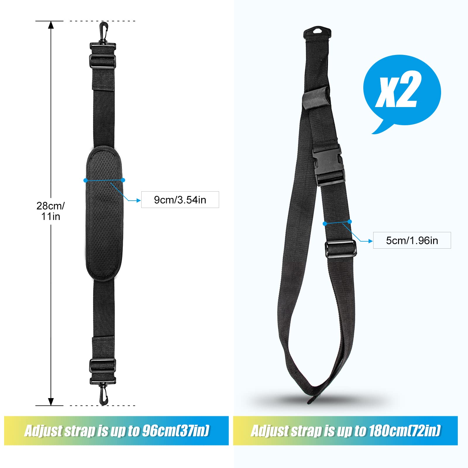 Pecihiko Paddleboard Carry Strap, Portable Adjustable SUP Kayaking Carrier Padded Over The Shoulder Sling for Surfboards, Longboards, and Kayaks