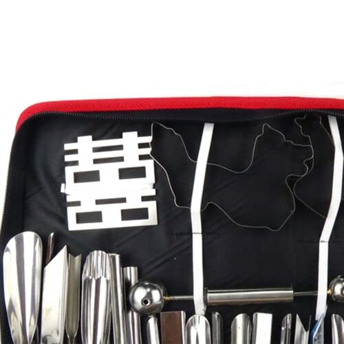 SNKOURIN Kitchen Carving Tool Kit, 80pcs Portable Kitchen Carving Tool with Tool Kit, Alloy Steel Kitchen Tool Accessories Used for Vegetable and Fruit Food Carving Modeling Peeling Cooking