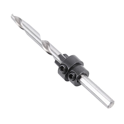 Youwise Countersink Drill Bits Set 7PCS Counter Sink Bit for Wood High Speed Steel, Woodworking Carpentry Reamer with 1 Hex Key Wrench and Wooden Box