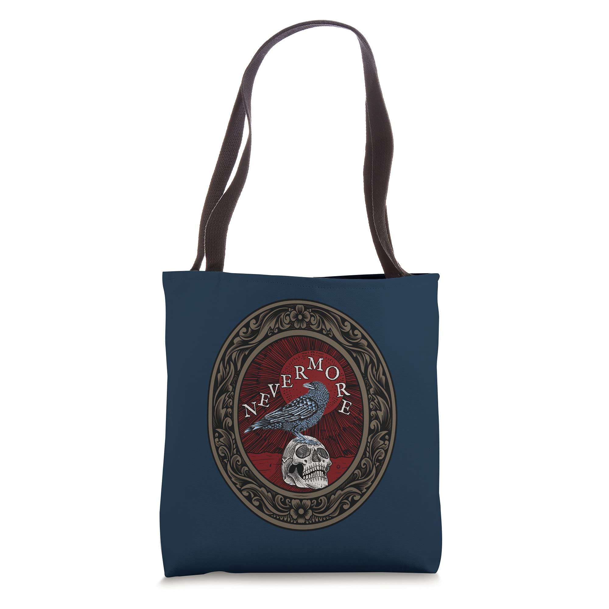 Nevermore The Raven Edgar Allan Poe Dark Academia Literature Tote Bag