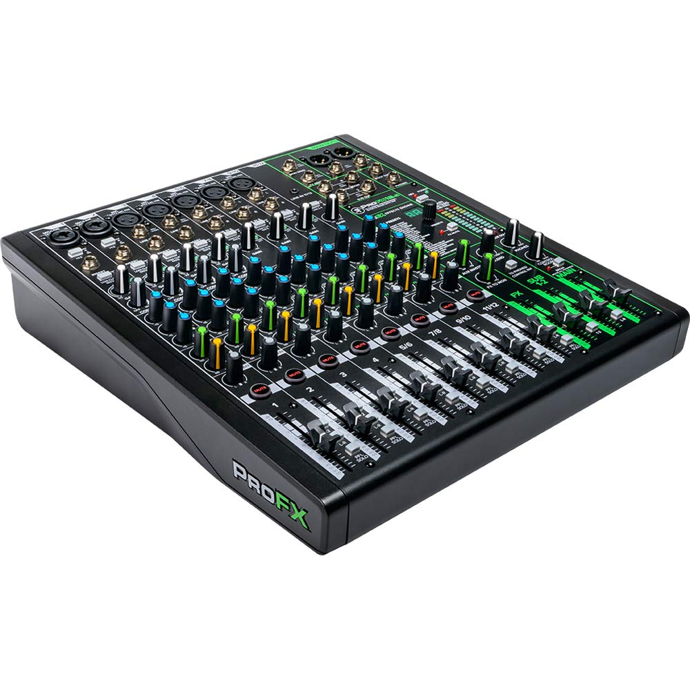 Mackie ProFX12v3 12 Channel Professional Effects Mixer with USB Bundle with Audio-Technica ATH-M20X Professional Monitor Headphones, Deco Gear Microfiber Cleaning Cloth and 1 Year Extended Warranty
