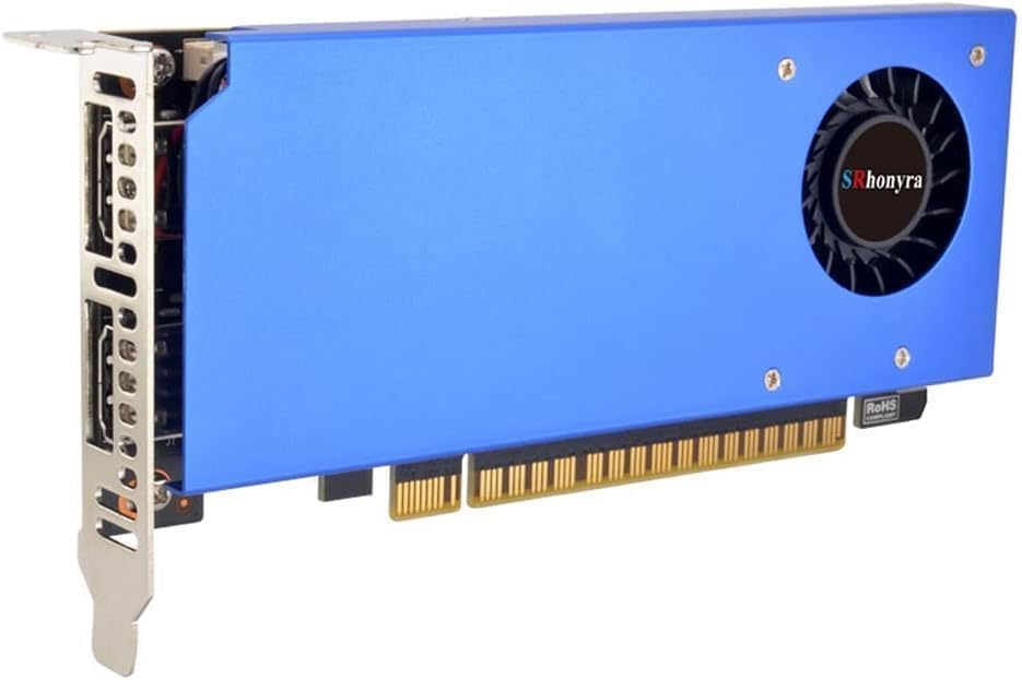 SRhonyra Graphics Card GeForce GTX 1650 LP 4GB GDDR5 Low Profile DP HDMI Multi-Screen Board 128Bit Computer Video Card GPU Super Compact Multi-Display
