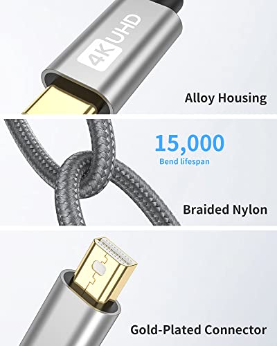 Silkland [Unidirectional] USB C to Mini DisplayPort Cable 6.6FT (Not Compatible with Thunderbolt 2), 4K@60Hz Thunderbolt 3 to Mini DisplayPort Cable for Laptop to Monitor