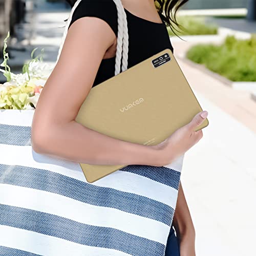 YUMKEM Tablet 10.1 inch, 4GB RAM 64GB Storage, Android 11 Go 10 inch Android Tablets, 1280 X 800 IPS HD Display, Large Battery, Dual Camera, WiFi Only, Gold