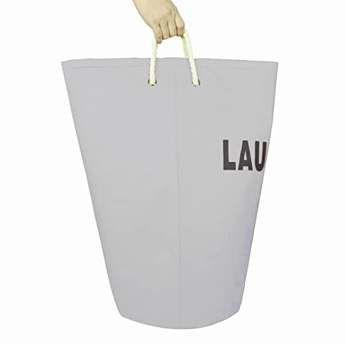 YYYCMY Freestanding Laundry Hamper Basket,85L Collapsible Large Laundry Bag Blanket Basket, Folding Washing Bin for Dirty Clothes Toys in Laundry Room Organization & Storage (grey)