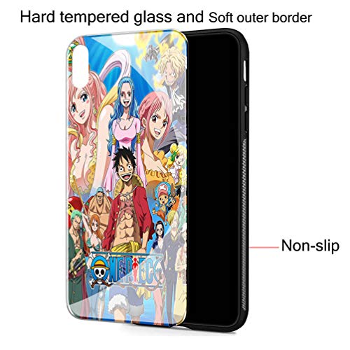 Luxury Phone Case for Samsung Galaxy A40 Cover,Tempered Glass Back Cover Soft Silicone Anti Scratch Bumper Design LB-29 ONE Piece Protective Case