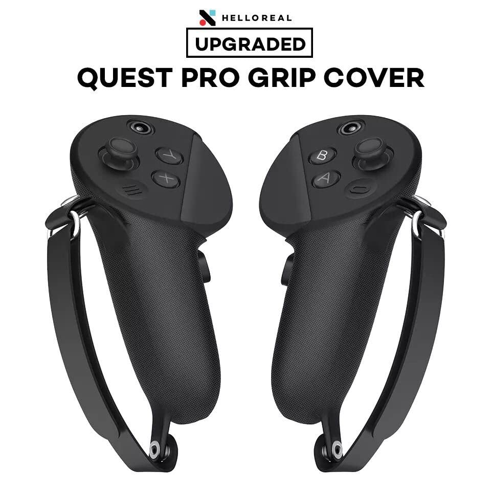 VR Controller Grip Cover Accessories Compatible with The Meta Quest Pro (Black)
