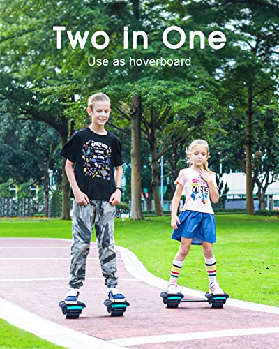 MAGIC HOVER Electric Roller Skate Hover Board, 300W Dual Motor Self Balancing Scooter for Kids and Adults, Hovershoes Drift X1, 3.5" Freeline Skate, 12km/h Max Speed hoverboard