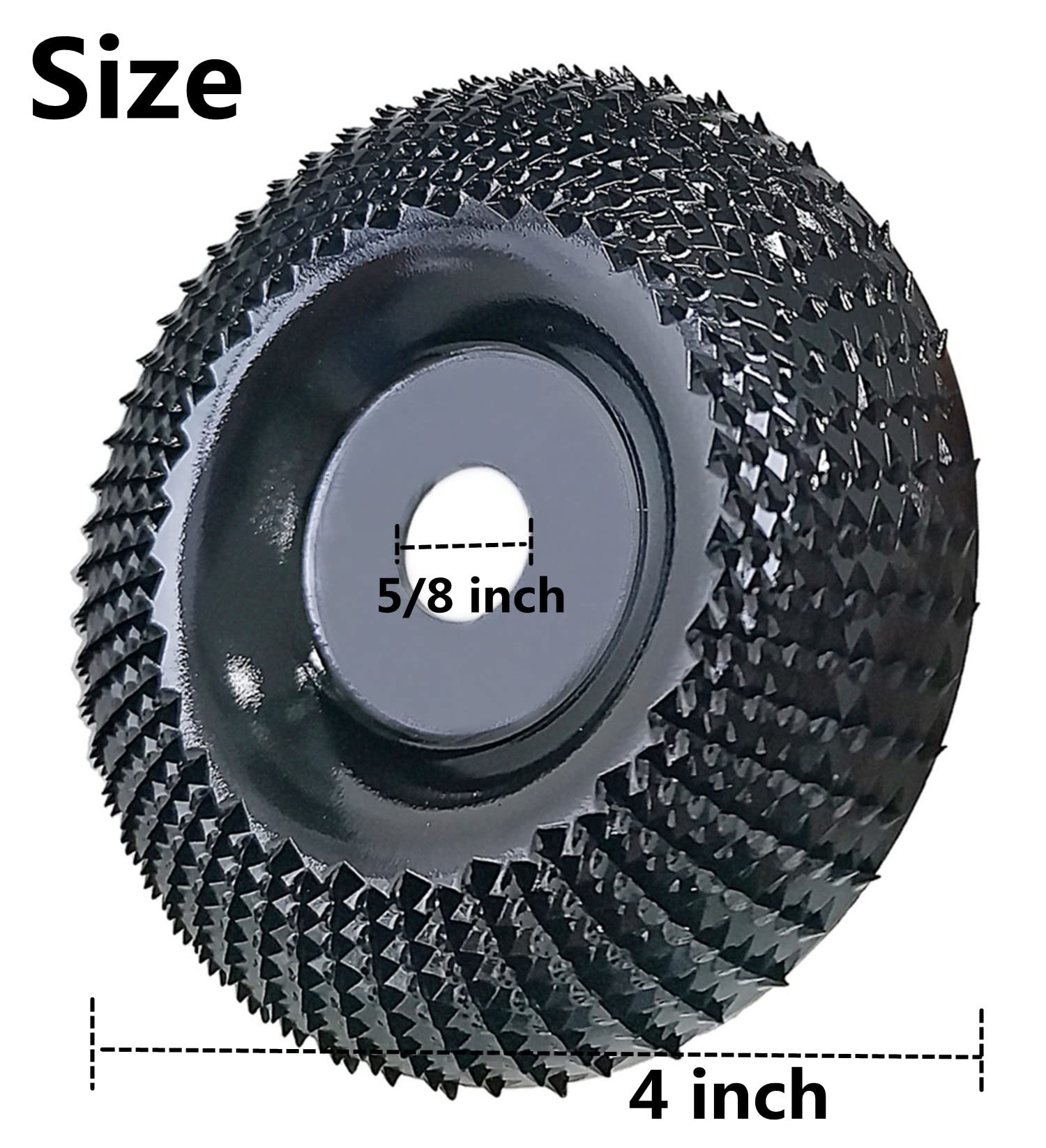 Wood Carving Disc Grinder Wheel Disc 4 Inch Wood Shaping Wheel Wood Grinding Shaping Disc for Angle Grinders with 5/8” Arbor