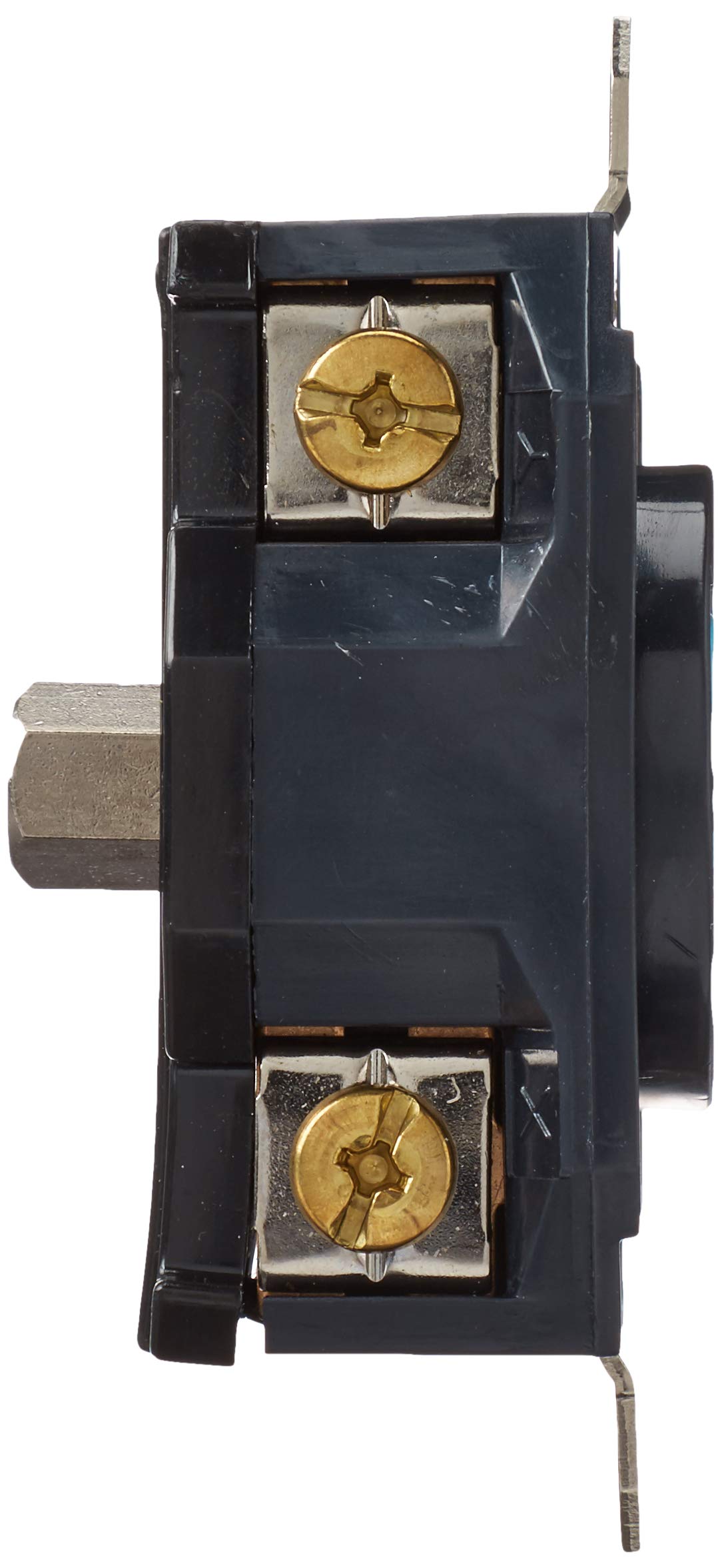 Leviton 2810 30 Amp, 120/208 Volt- 3PY, Flush Mounting Locking Receptacle, Industrial Grade, Grounding, V-0-Max, Black