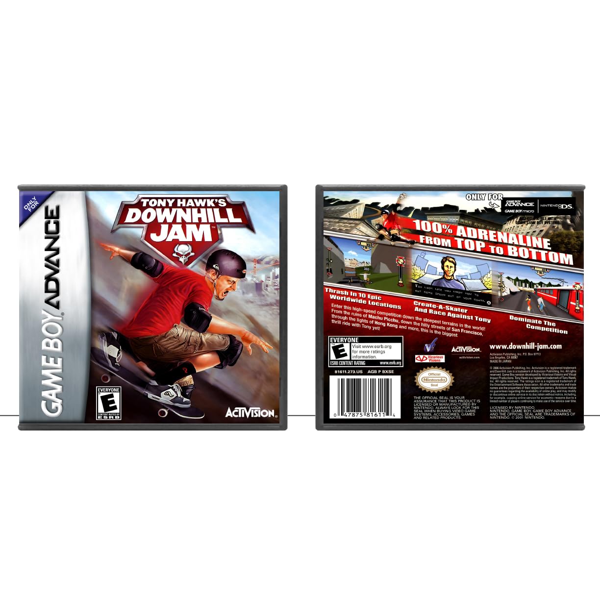 Tony Hawk's Downhill Jam | (GBA) Game Boy Advance - Game Case Only - No Game