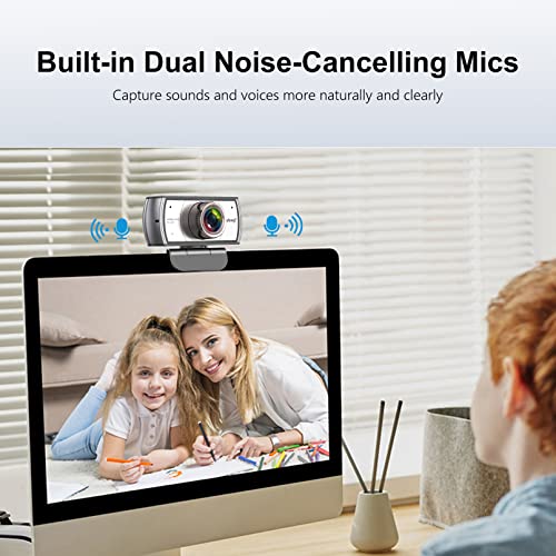 Spedal Wide Angle Webcam, 120 Degree View Video Conference Distance Learning Remote Teaching Camera, Full HD 1080P Live Streaming Webcam with Microphone for Mac, PC, Laptop, Desktop