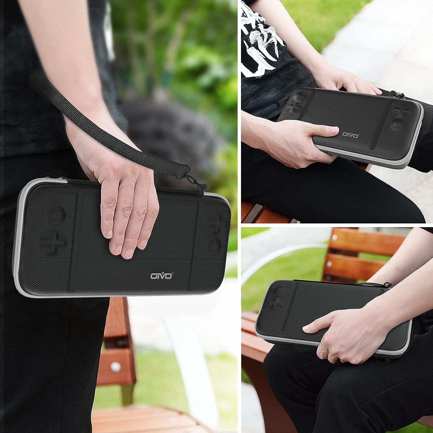 OIVO Switch OLED Case for Switch OLED New Model, Large Capacity Switch Carrying Case Portable Travel Hard Case with Game Card Storage Slots Compatible with Nintendo Switch/OLED Model