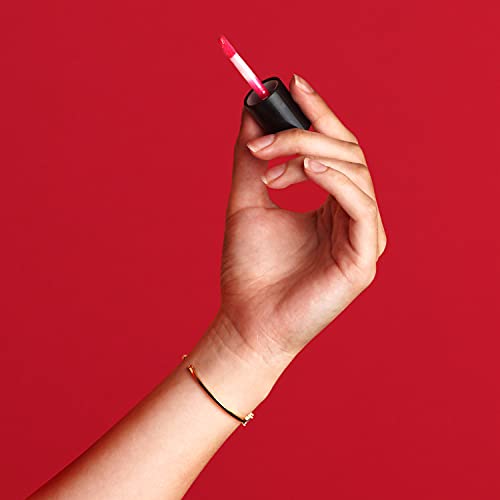 Palladio Hydrating Lip Oil Infused with Hyaluronic Acid, Non-Sticky Formula, Subtle shine with tinted sheer color, liquid lipstick, locks in moisture to prevent chapped lips 0.13 Oz. (BLING)