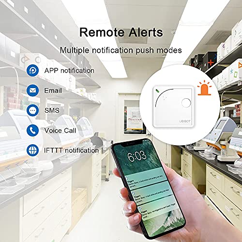 UbiBot WS1 WiFi Temperature Humidity Sensor, Smart Temperature Monitor,Thermometer Supports External Probe, Alerts & History,Free IoT App/Web Console, IFTTT, Alexa, (2.4GHz WiFi,no hub Required)