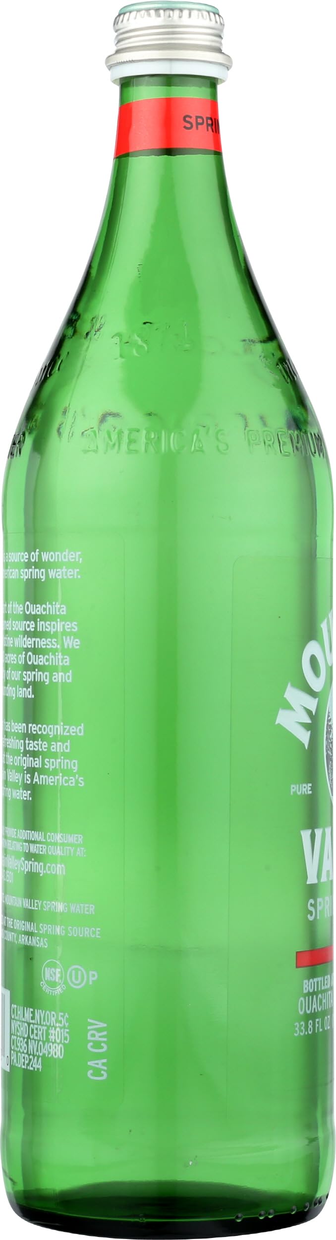 Mountain Valley Water, Water Spring Glass, 33.8 Fl Oz