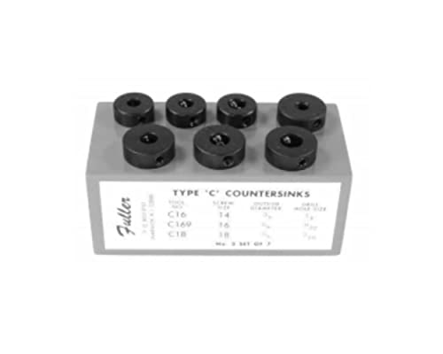 W.L. Fuller 10390006 No. 6 Countersink / Taper Drill Bit Set for #5 to #9 Screws