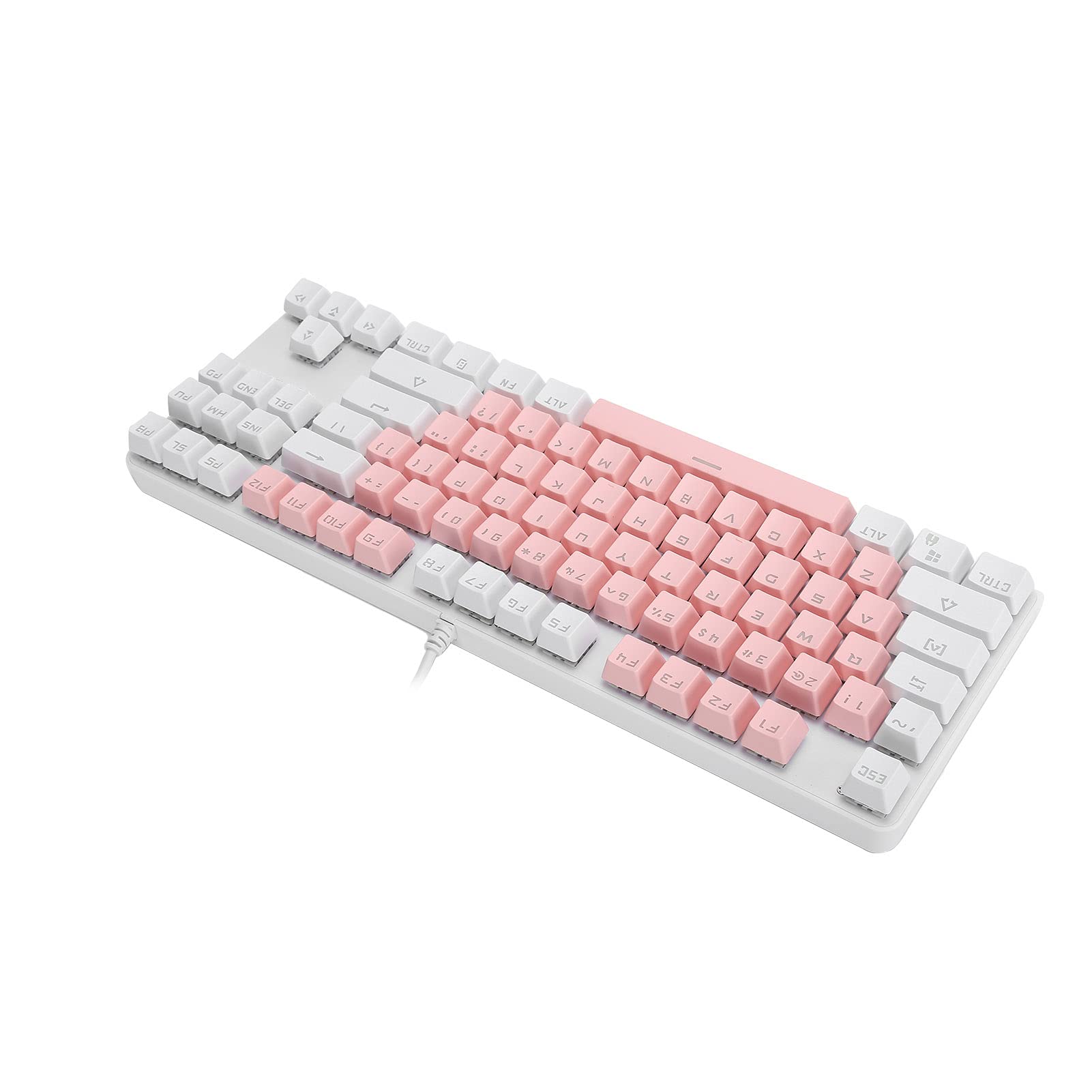 YYOYY Mechanical Keyboard, USB Wired RGB Backlight Gaming Keyboard, Double Color, Plug and Play, Portable Ergonomics Keyboard, for Laptop