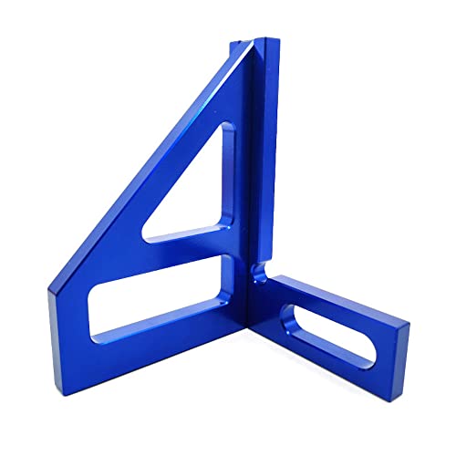 Zeglavi 45/90 Degree Aluminum Alloy Woodworking Square Protractor Miter Triangle Ruler Layout Measuring Tool for Engineer Carpenter
