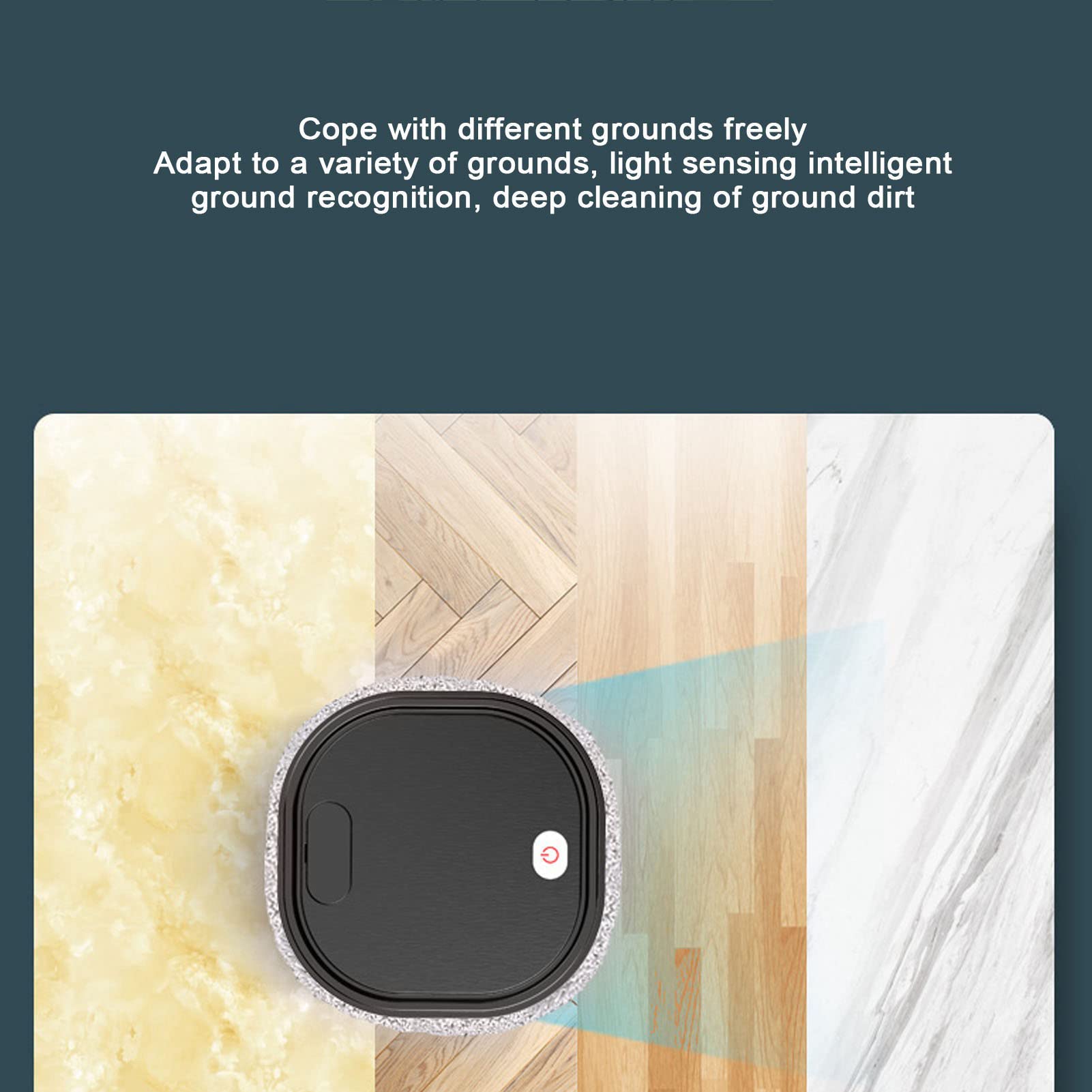 Yctze Robot Vacuum Cleaner, Smart Auto Robotic Vacuu USB Charging Wet and Dry Robot Vacuum Cleaner for Home Apartment Office
