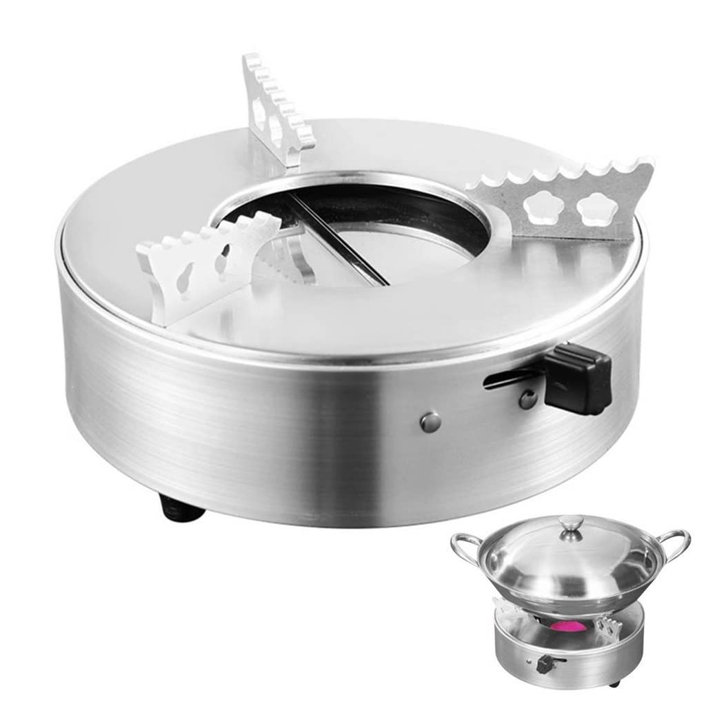SEASD Stainless Steel Camping Solid Liquid AlcoholSs Stove Burner Outdoor AlcoholS Cooker Tool
