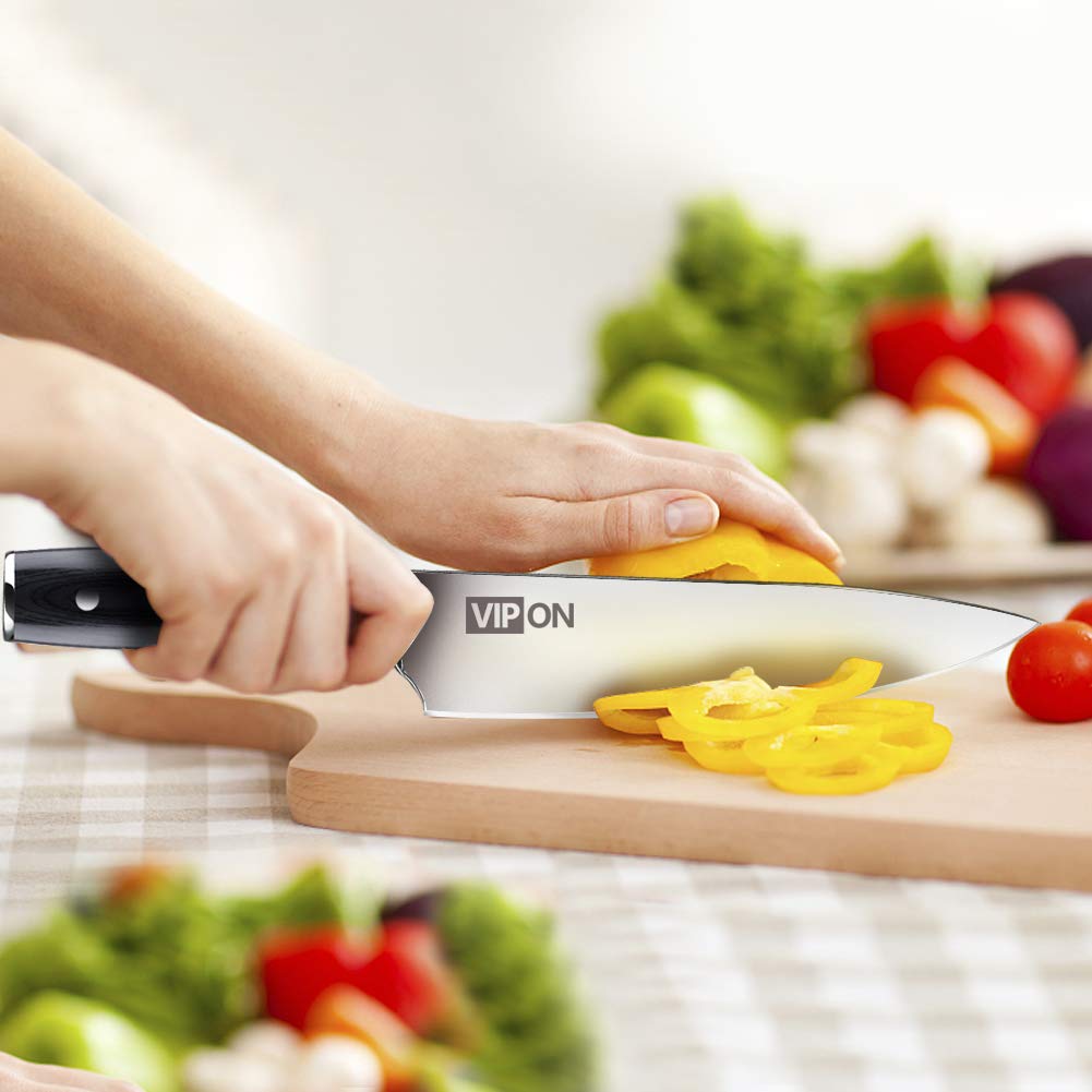 Soufull 8-inch Professional Japanese Chef Knife - High Carbon Stainless Steel Blade, Ultra-Sharp Edge, Ergonomic Handle - Perfect for Kitchen and Culinary Enthusiasts
