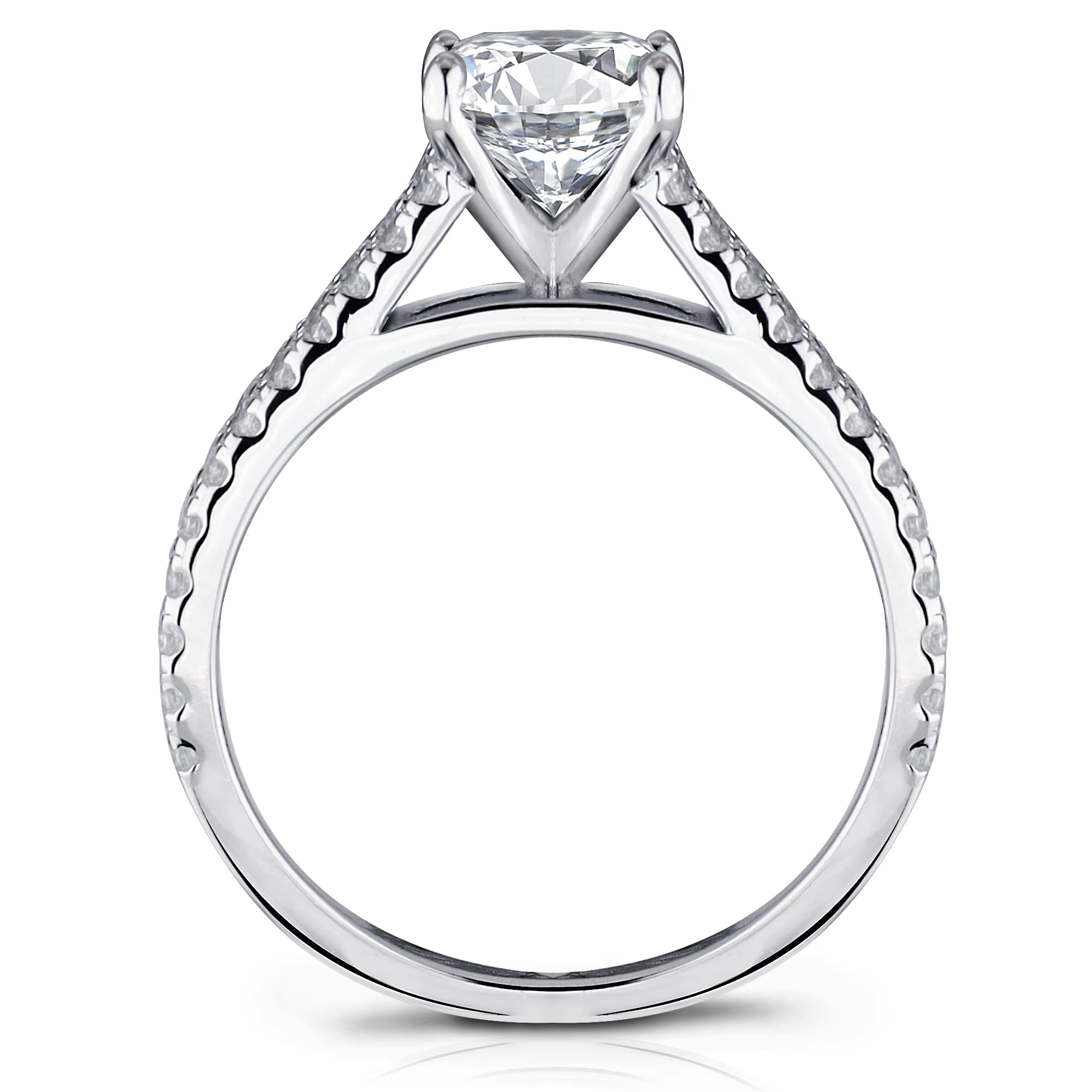 Rinxes Cushion Cut Moissanite Rings 7*7mm 2ct D Color VVS1 925 Silver Promise Ring Anniversary Engagement for Women Sizes 5-10 (Moissanite, 5)