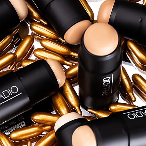 Palladio BUILD & BLEND Foundation Stick, Medium Coverage Buildable Contour Stick for Face, Ultra Blendable Creamy Formula for a Natural Shine Free Finish, Professional Makeup for Perfect Look, 0.25 Ounce (Natural Beige)