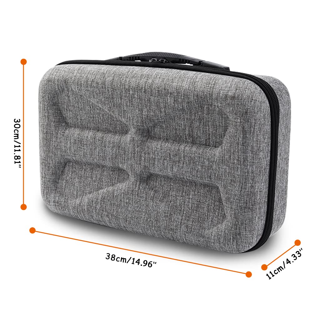 Vrbort Quest 2 Carrying Case Portable Cover for VR Headset with Elite Strap and Touch Controllers Accessories Hard Protection, Grey