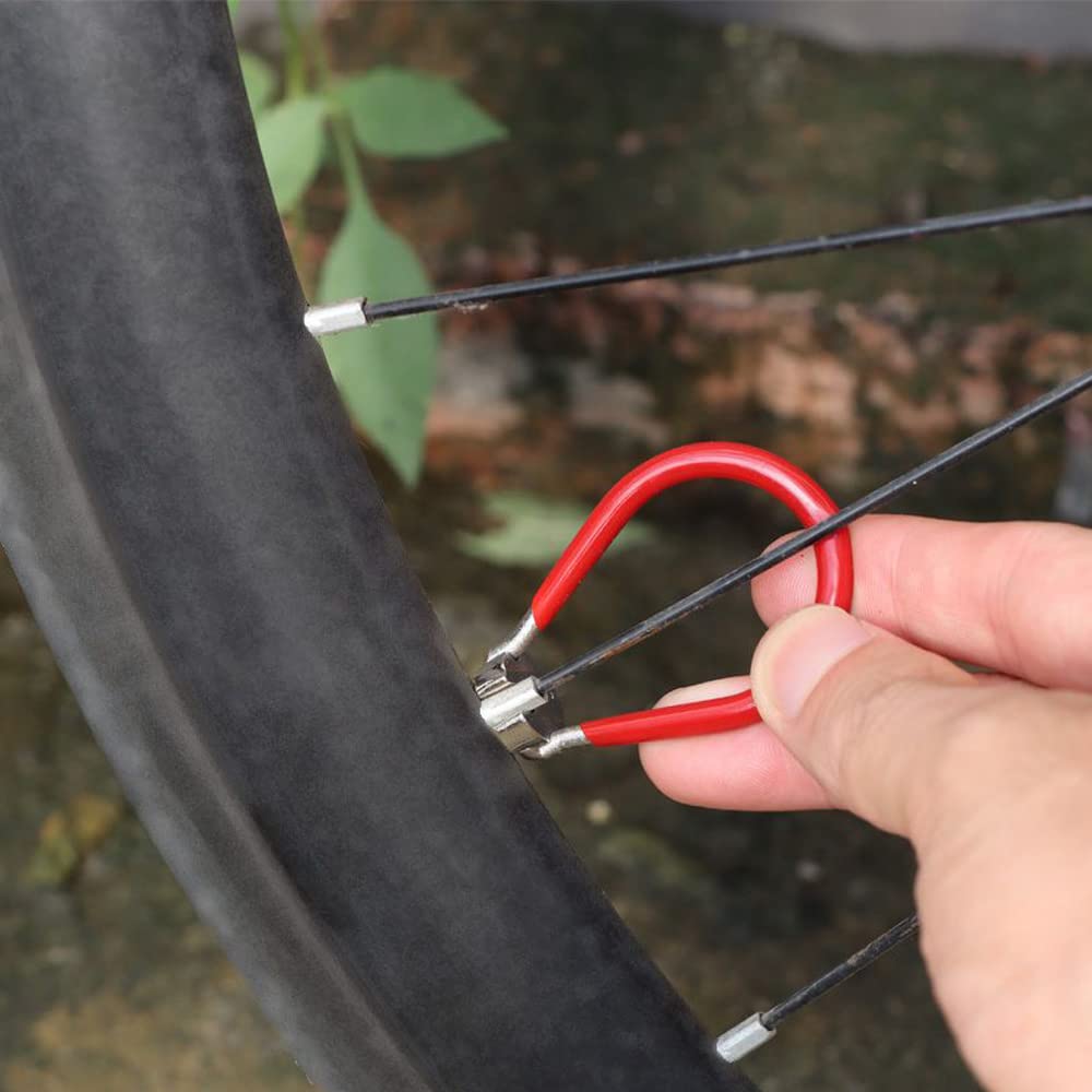 Saipe 3pcs Bike Spoke Tool Bicycle Spoke Wrench Bike Rim Truing Tool Correct Kit Cycling Pocket Tools for Adjust Bicycle Wheel Tension