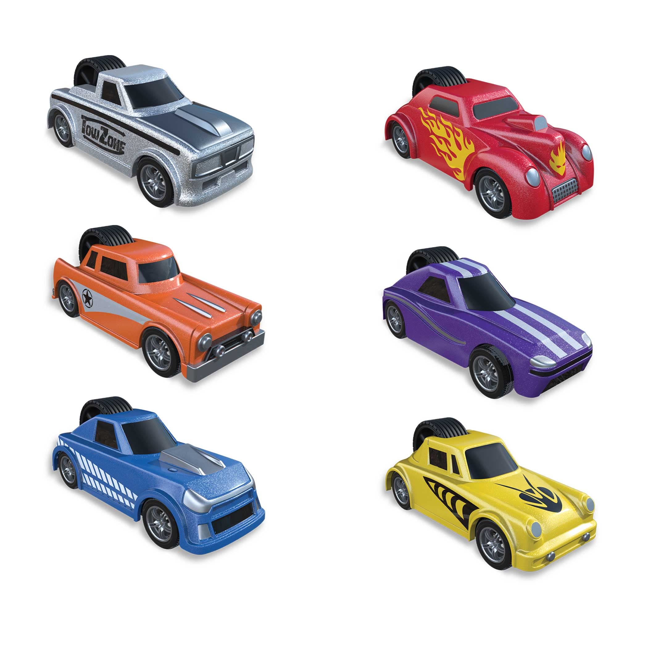 Spin 'n Rip Racers Loop and Bridge Jump Mega Track Set. 6 Toy Cars and Racetrack Included. Racing Fun at Your Fingertips Powered by You