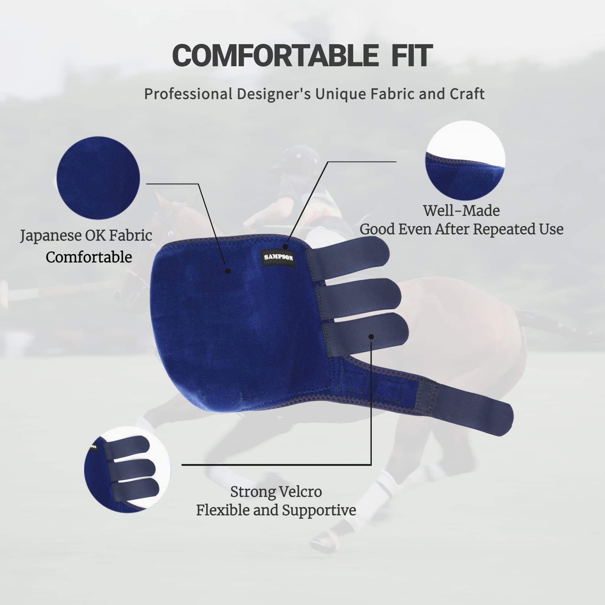 Sampson Horse Boots Set of 4,Professional Horse Boots with Shock-Absorbing Memory Foam,Superior Protection and Comfortable Fit,Splint Boots for Horses