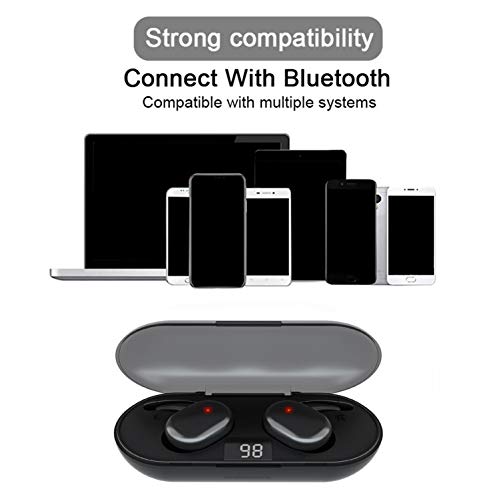 MOHALIKO Wireless Earbuds, Earbuds, Bluetooth 5.0 Headphones, Q2 TWS Bluetooth 5.0 Wireless Noise Reduction Earphone for Work, Home Office Black