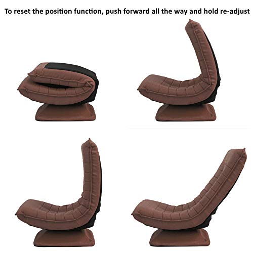 Magshion Video Gaming 360 Degree Swivel Folded Oversized Dinning Floor Lazy Coach Sofa Chair (Coffee)