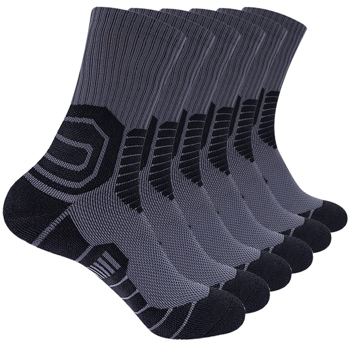 Seiciviy Athletic Socks For Men Compression Socks Ankle Mens Running Workout Size 6-14 Cycling Sports Outdoor Crew Socks