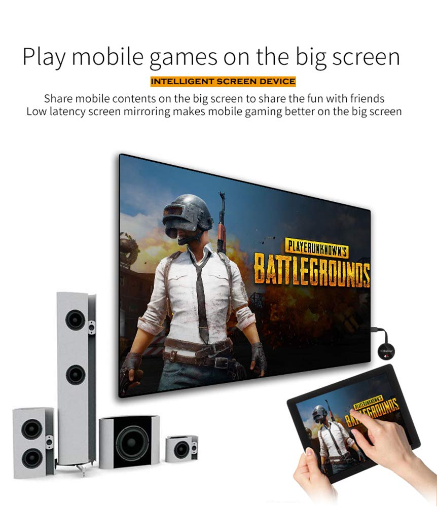 MiraScreen G7 Plus Miracast Dongle for TV 4K Wireless HDMI Display Adapter Streaming Smartphone/Tablet/PC to TV/Projector/Car Display via Airplay Miracast DLNA