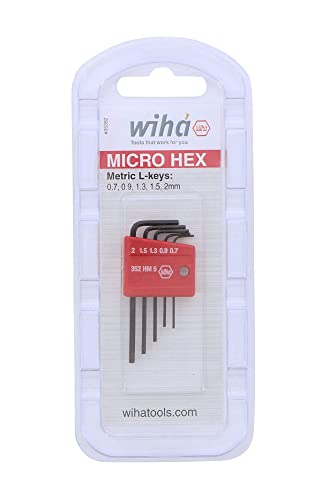 Wiha 35392 5 Piece Mini L-Key Short Hex Metric Set