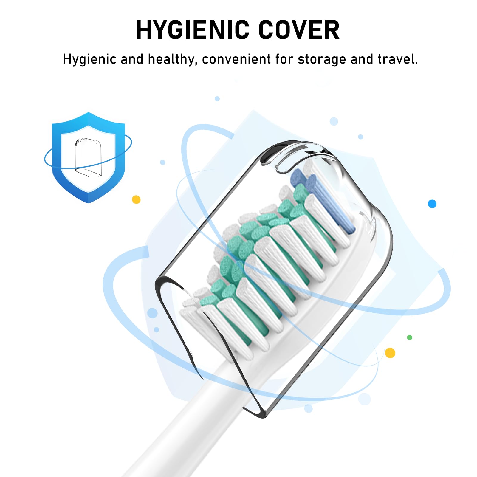 Toothbrush Heads for Philips Sonicare Replacement Brush Heads Medium Softness Dupont Bristles Electric Toothbrush Replacement Heads for Oral Care, 16 Pack