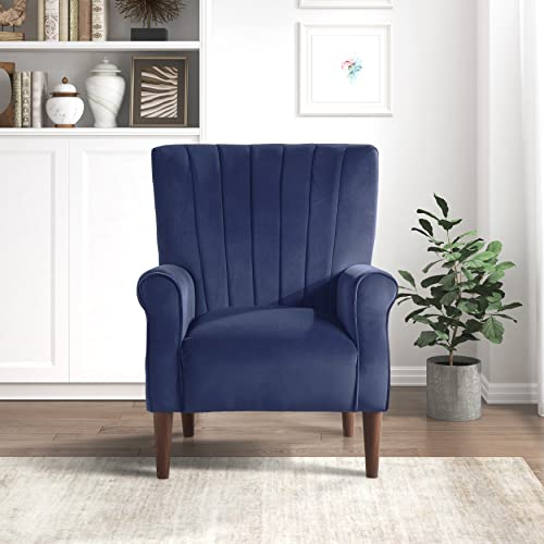 Lexicon Monroe Accent Chair, Navy Blue